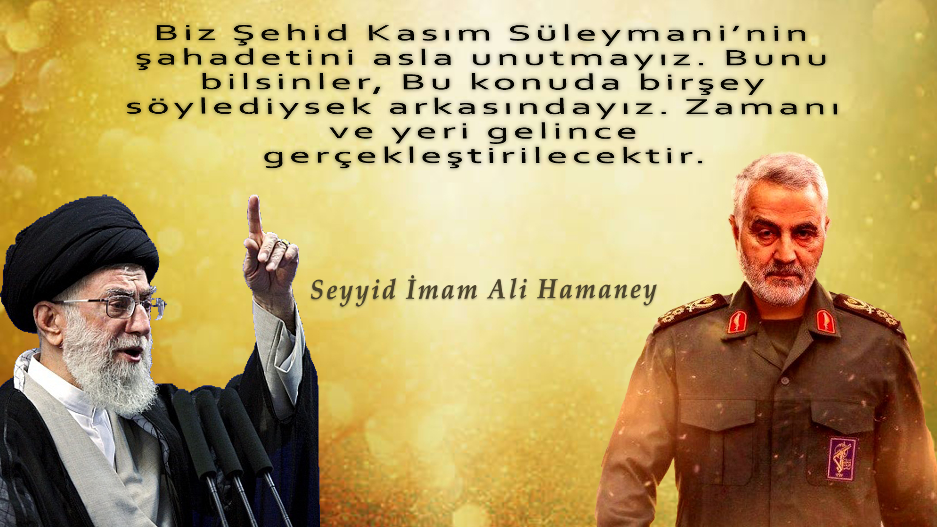Seyyid İmam Ali Hamaney: Şehid Kasım Süleymani'nin intikamı yeri ve ...